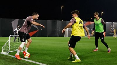 El equipo se está entrenando